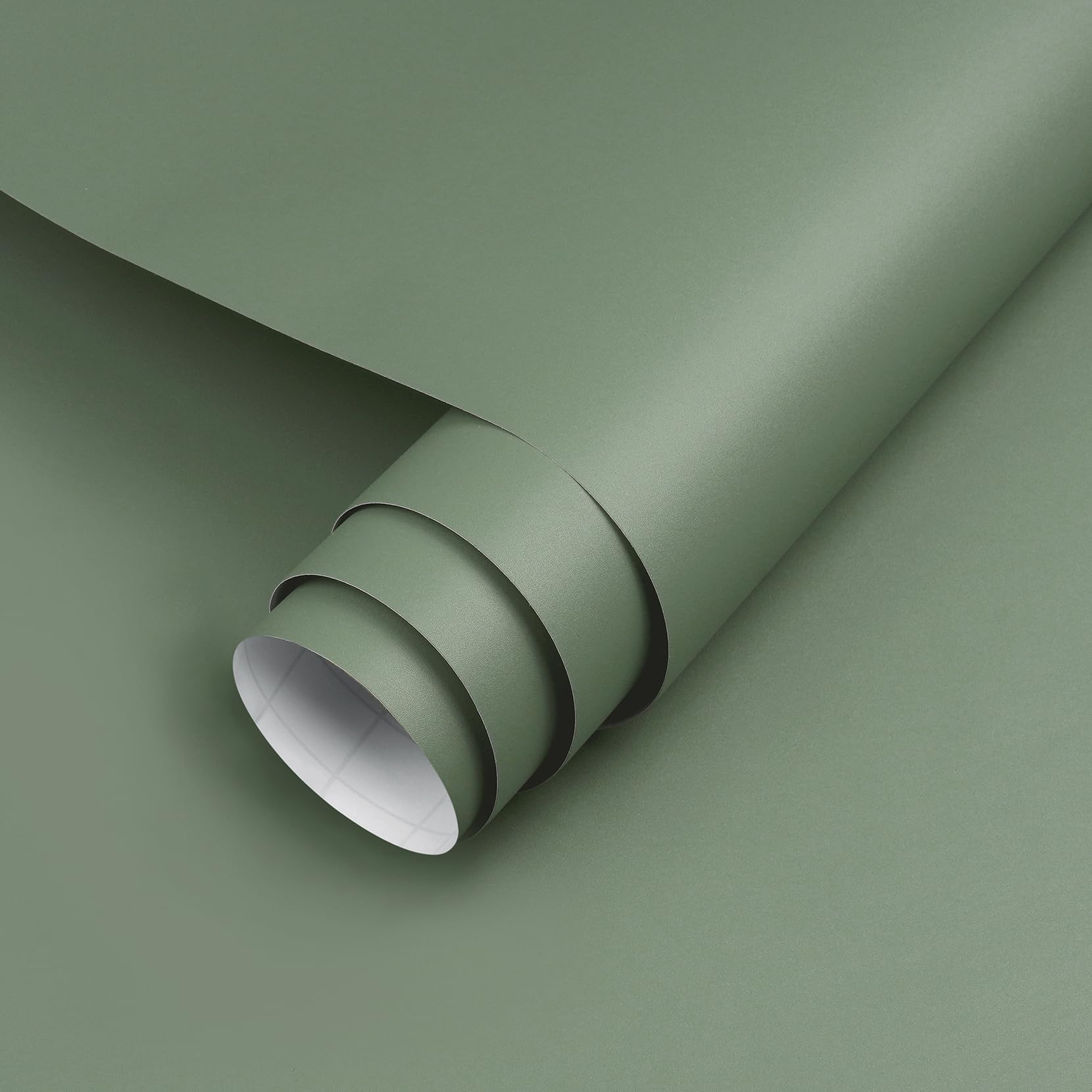 Amazon.com: ReWallpaper Thicken Sage Green Peel and Stick Wallpaper ...