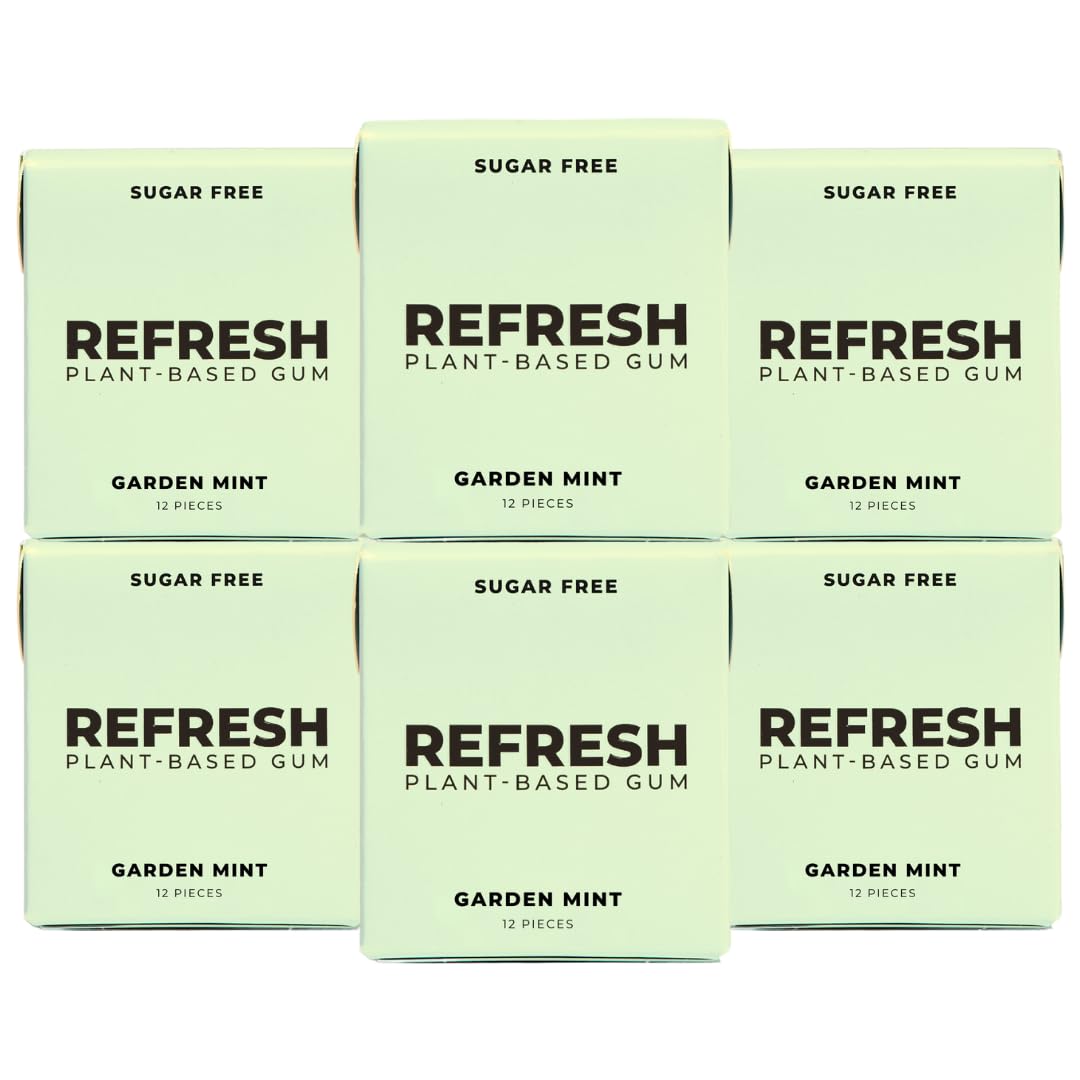 Amazon.com : Refresh Gum Garden Mint Sugar Free Chewing Gum - Xylitol ...