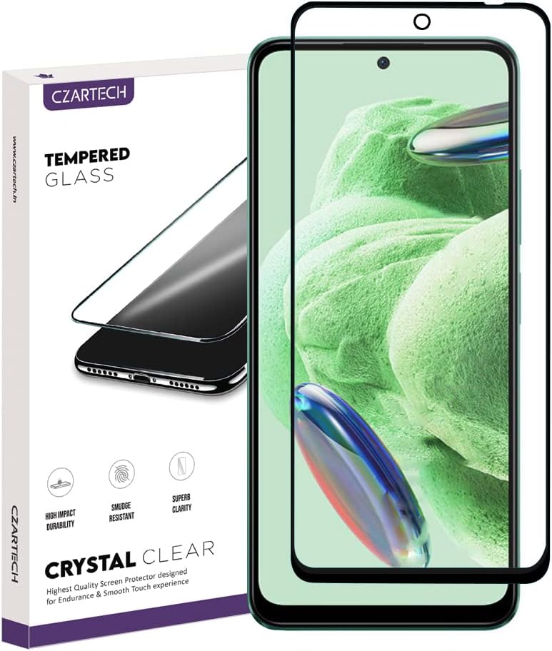 Czartech Tempered Glass for Xiaomi Redmi Note 12 5G, Redmi Note 12 4G ...