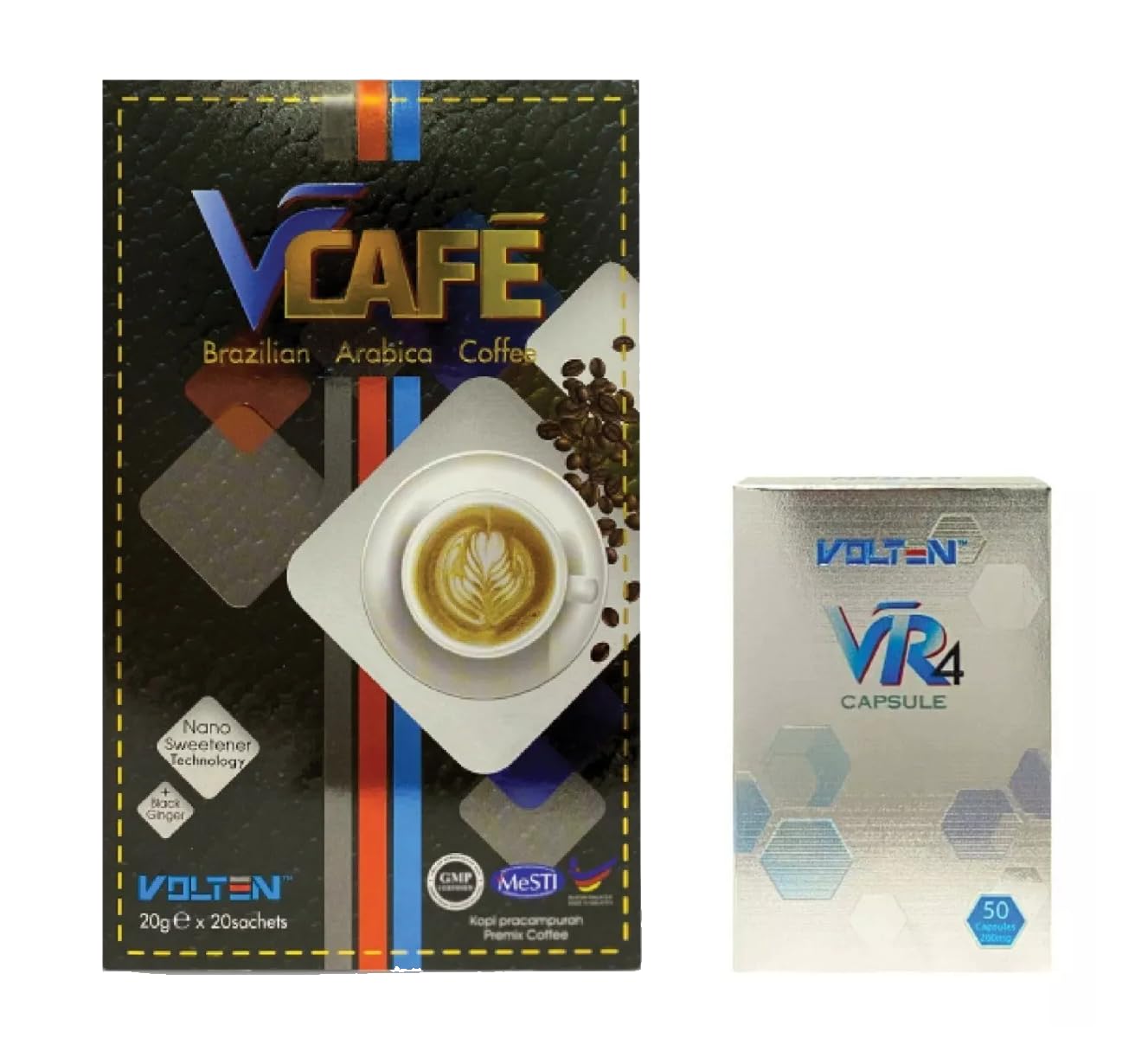Amazon.com : Generic 1 Box Volten VCafe Brazilian Arabica Coffee 20 ...