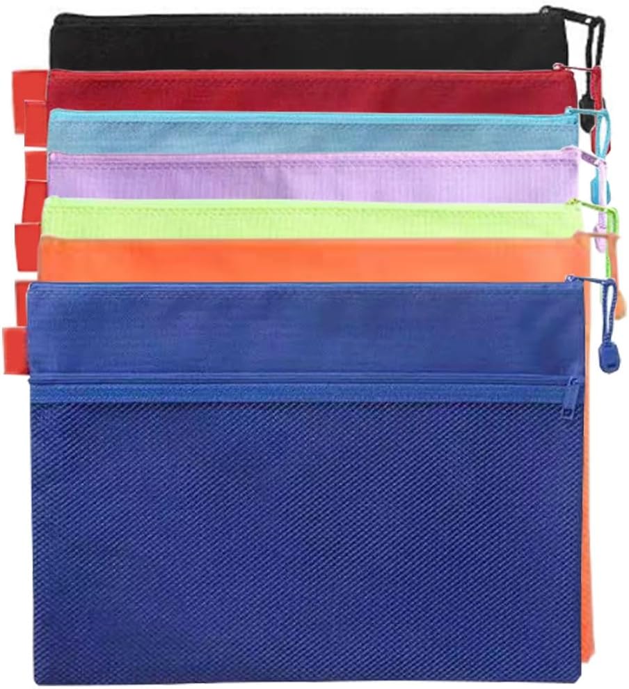 6 Pièces Pochettes Documents Double Couche, Pochette Document A4 ...