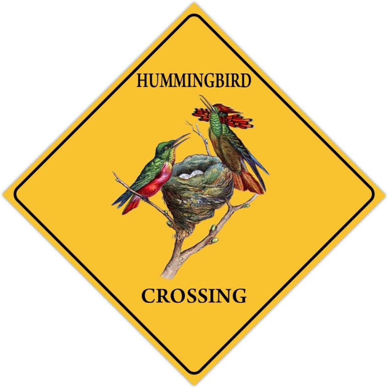 Amazon.com: New Lover Hummingbirds Bird Watcher Birding Sign Caution ...