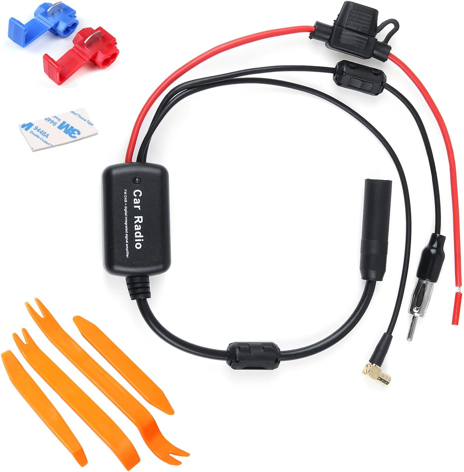 Eightwood DAB Antenne DAB Splitter SMB Adapter DIN Adapter AM/FM ...