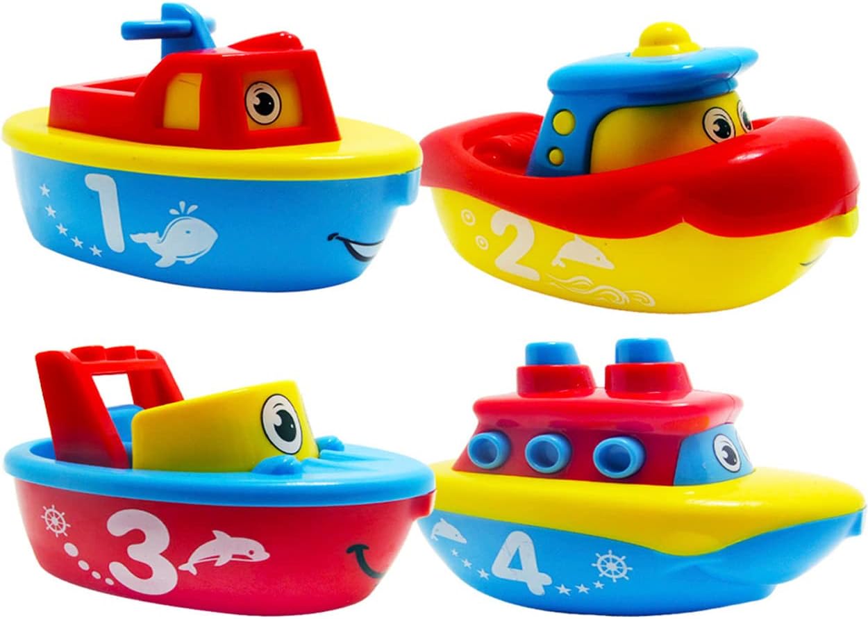 Amazon.com: Nuby 5-Pack Stacking Bath Boats : Toys & Games