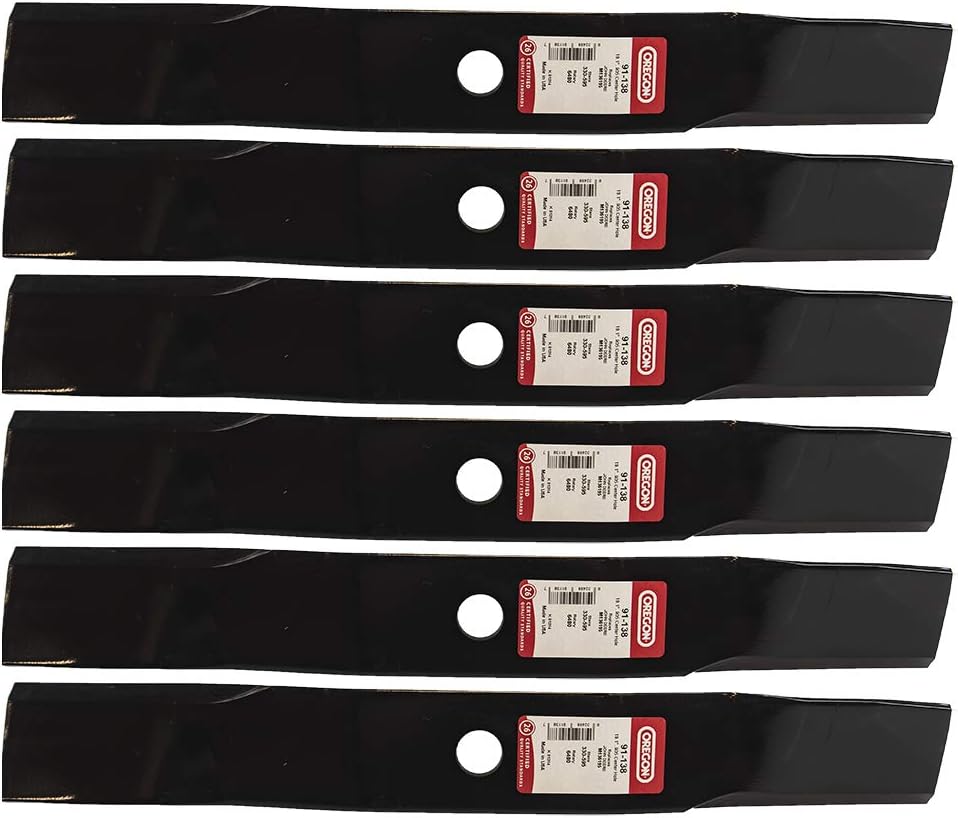 Amazon.com - Oregon 6 Pack 91-138 Mower Blade for John Deere M136195 ...