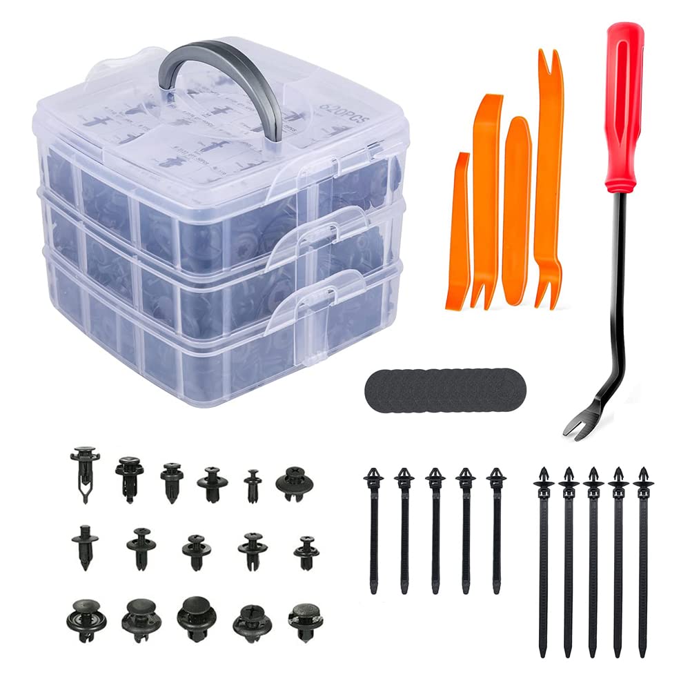 635 Pcs Car Retainer Clips Plastic Fasteners Kit, Fasteners Automotive ...