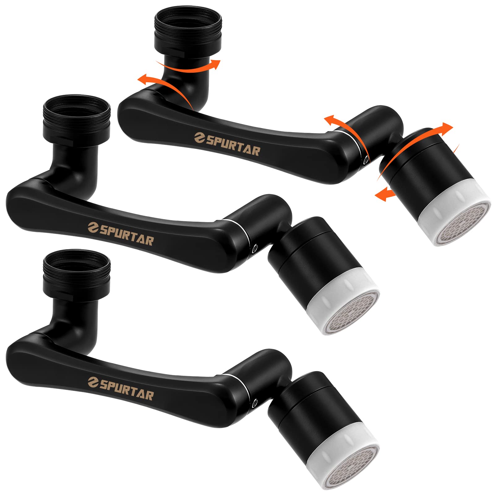 1440° Faucet Extender, Spurtar 3-Pack 1080° + 360° Rotatable ...
