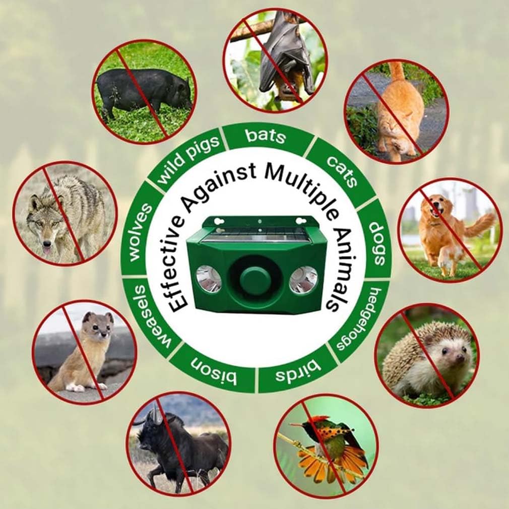 Raccoon Repellent Beast Repellent Solar Warning Lights With Loud Volume ...