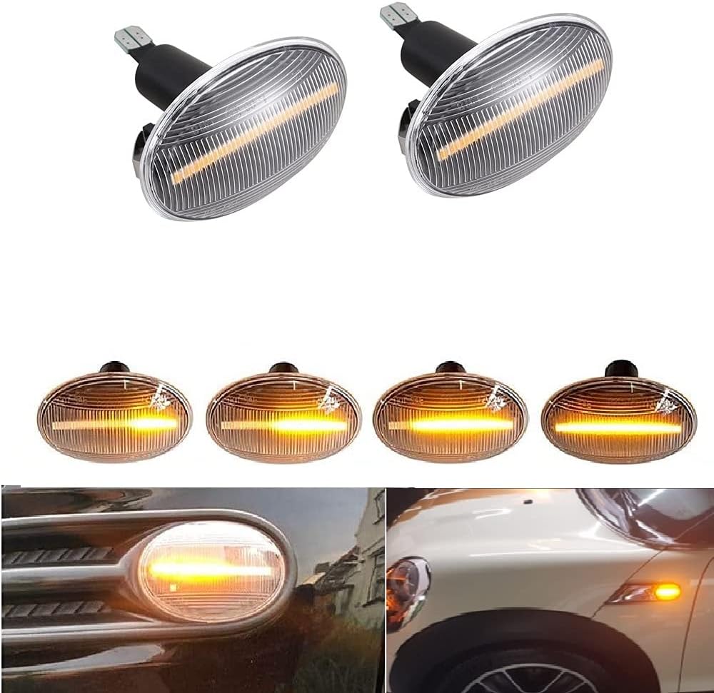 Amazon.com: Dynamic LED Side Marker Light led front fender side marker light Amber Error Free ...