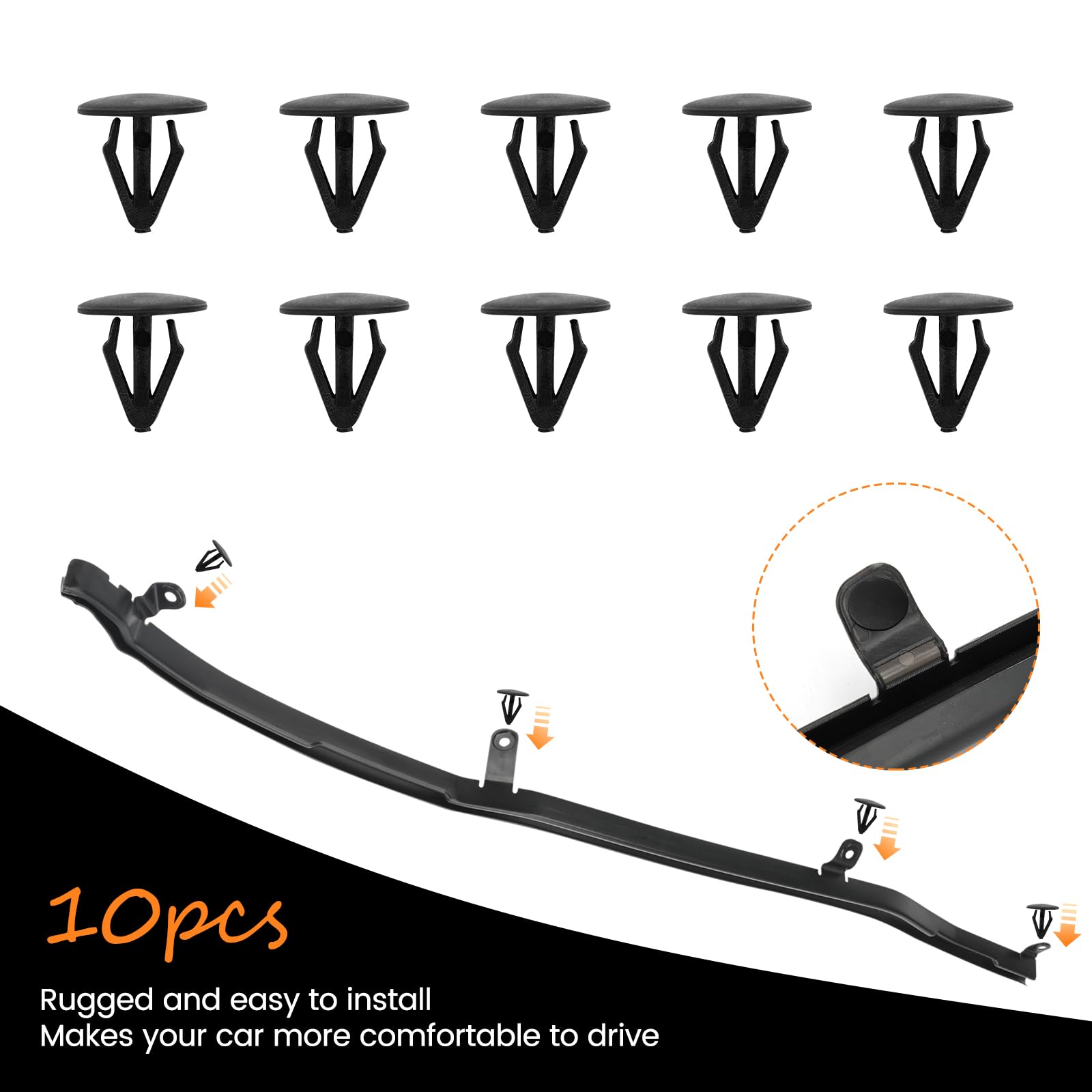 Snapklik.com : 1 Pair LH & RH Front Edge Of Rear Door Weather Strip ...