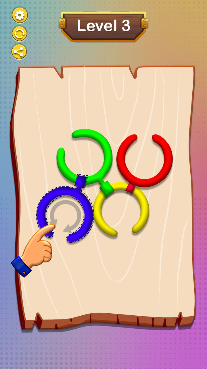 Rotate Rings Lock Sorting Game - Merge Land Rotate Circles 3D Rotate ...