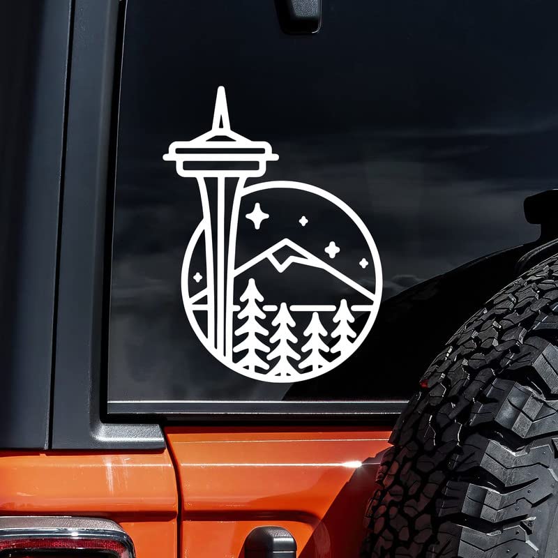 Amazon.com - Seattle Space Needle Vinyl Decal Sticker 5x6 Inches Space ...