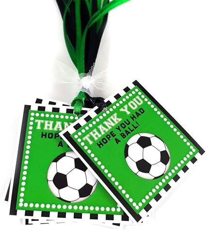 Amazon.com: Soccer Ball Thank You Favor Tags by Adore By Nat - Kids ...
