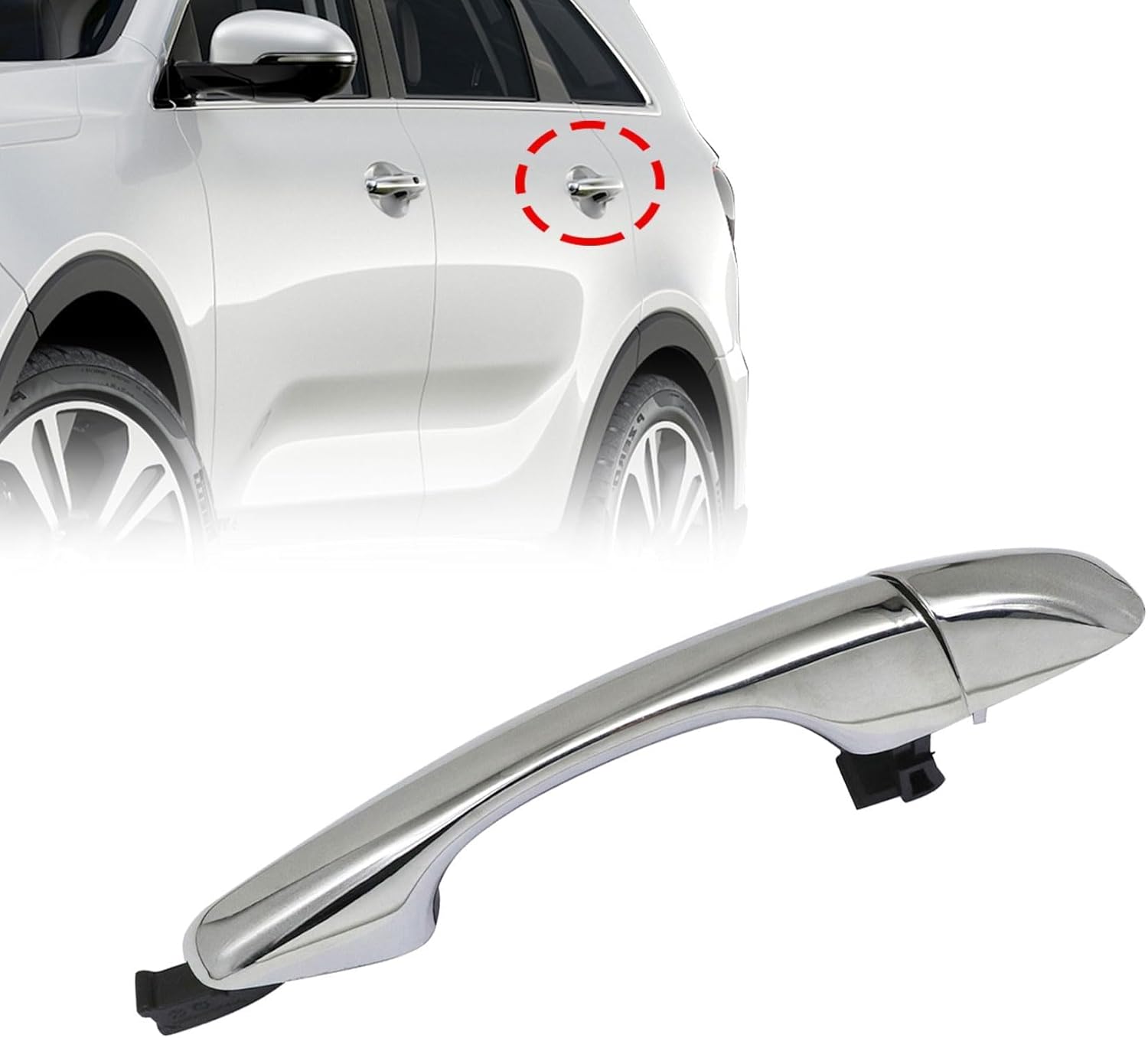 Amazon.com: Priprilod Rear Driver Side Chrome Outside Door Handle ...