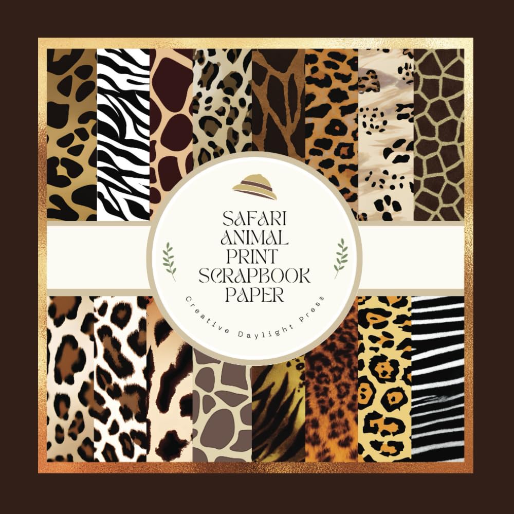 Safari Animal Print Scrapbook Paper: African Safari Craft Paper Pad For ...