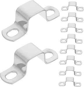 ORFOFE 10pcs Square Tube Strap Clamps U Shaped Bracket Square Pipe ...