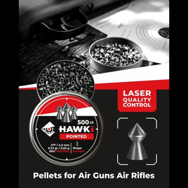 Watch Hawki Airgun Pellets .177 Pointed on Amazon Live