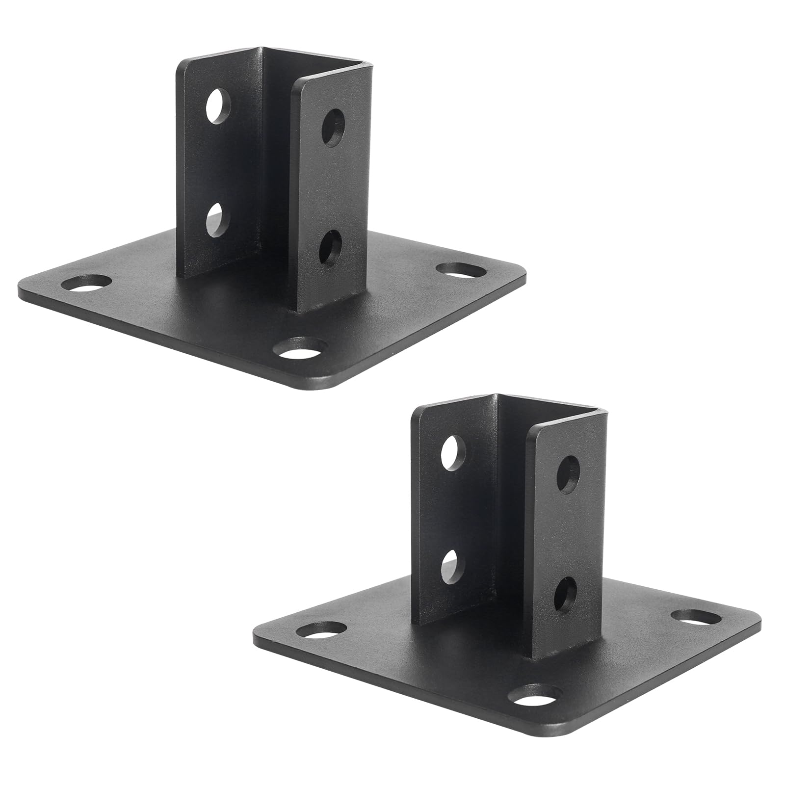 Buy Post Base 2 Pcs, 4 Holes Square for 1-5/8” Single Strut Channel ...