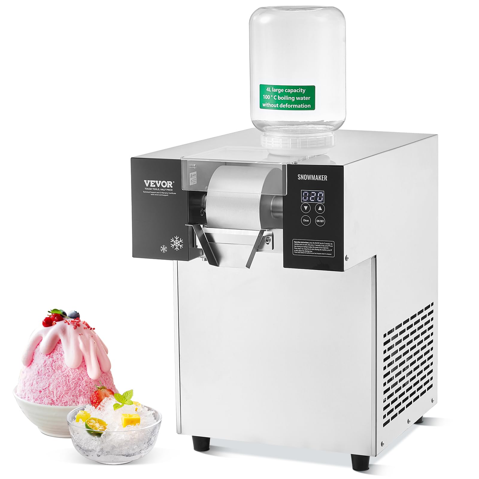 Amazon.com: VEVOR Commercial Snowflake Ice Machine, 397LBS/24H ...