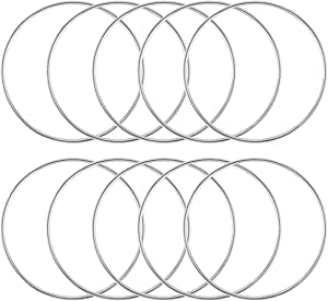 DIVINA VITAE 10 PCS Metal Wreath Ring Metal Hoops for Crafting 4-Inch ...