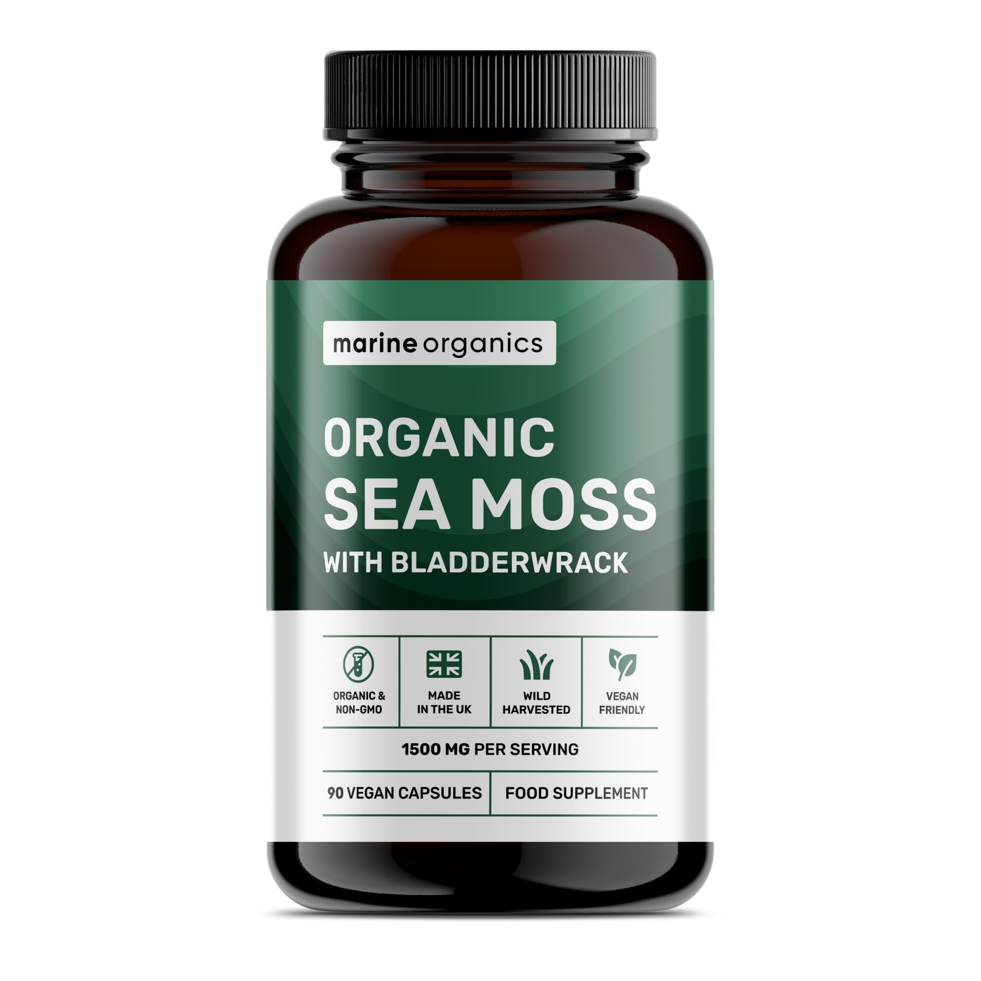 MarineOrganics Organic Sea Moss Capsules - 90 Irish Sea Moss and ...