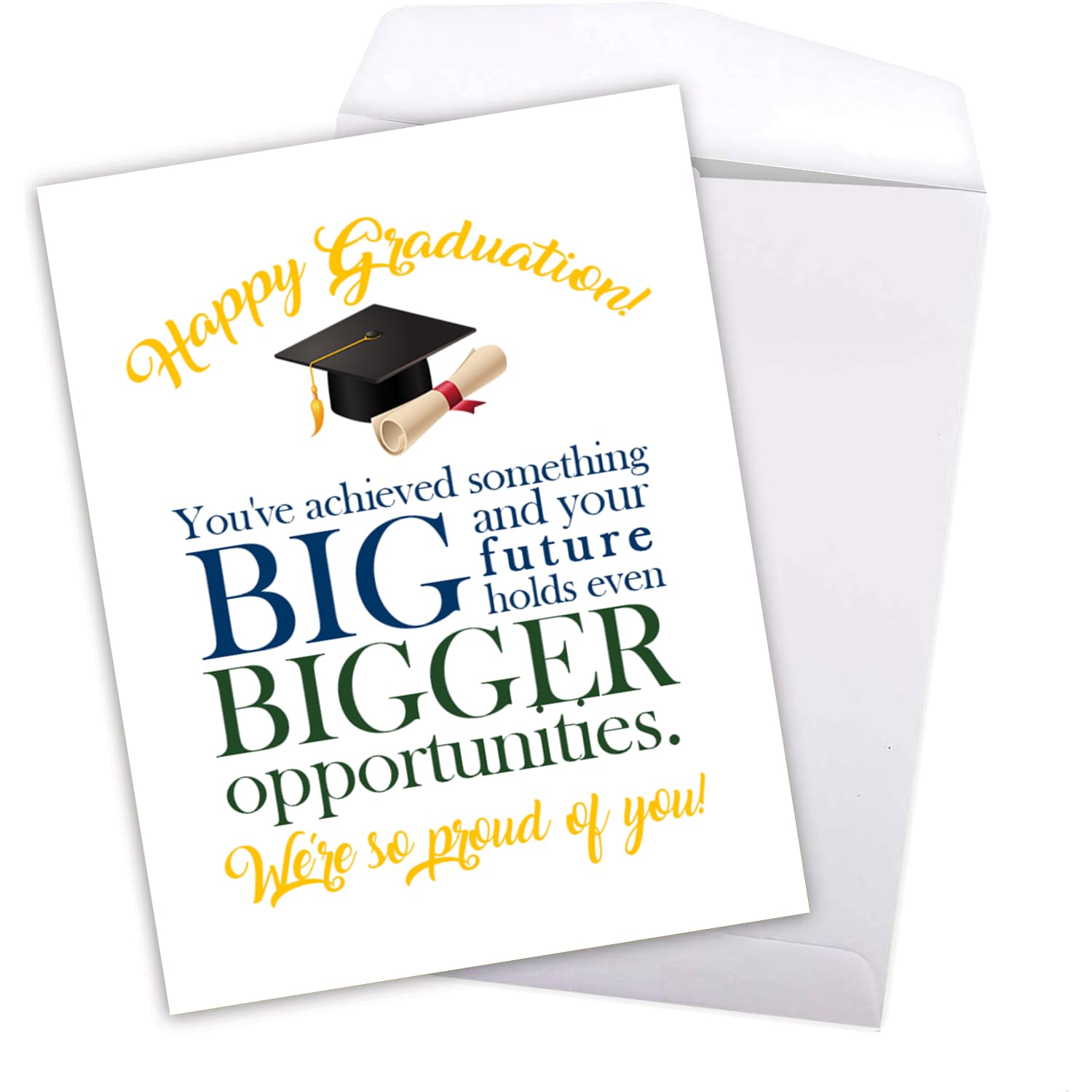 Snapklik.com : Big Happy Graduation Greeting Cards And Envelopes 8.5" X ...