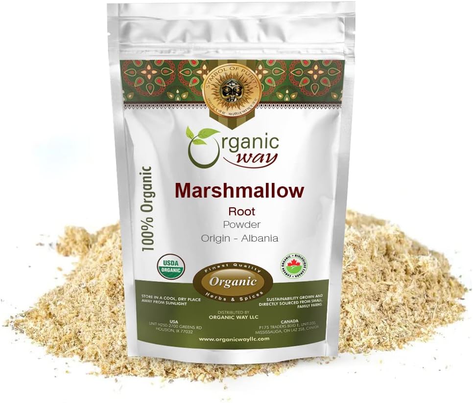 Amazon.com: Organic Way Marshmallow Root Powder (Althaea Officinalis ...