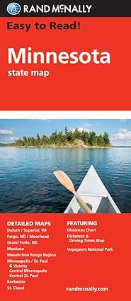 Amazon.com: Easy To Read: Minnesota State Map: 9780528881770: Rand ...