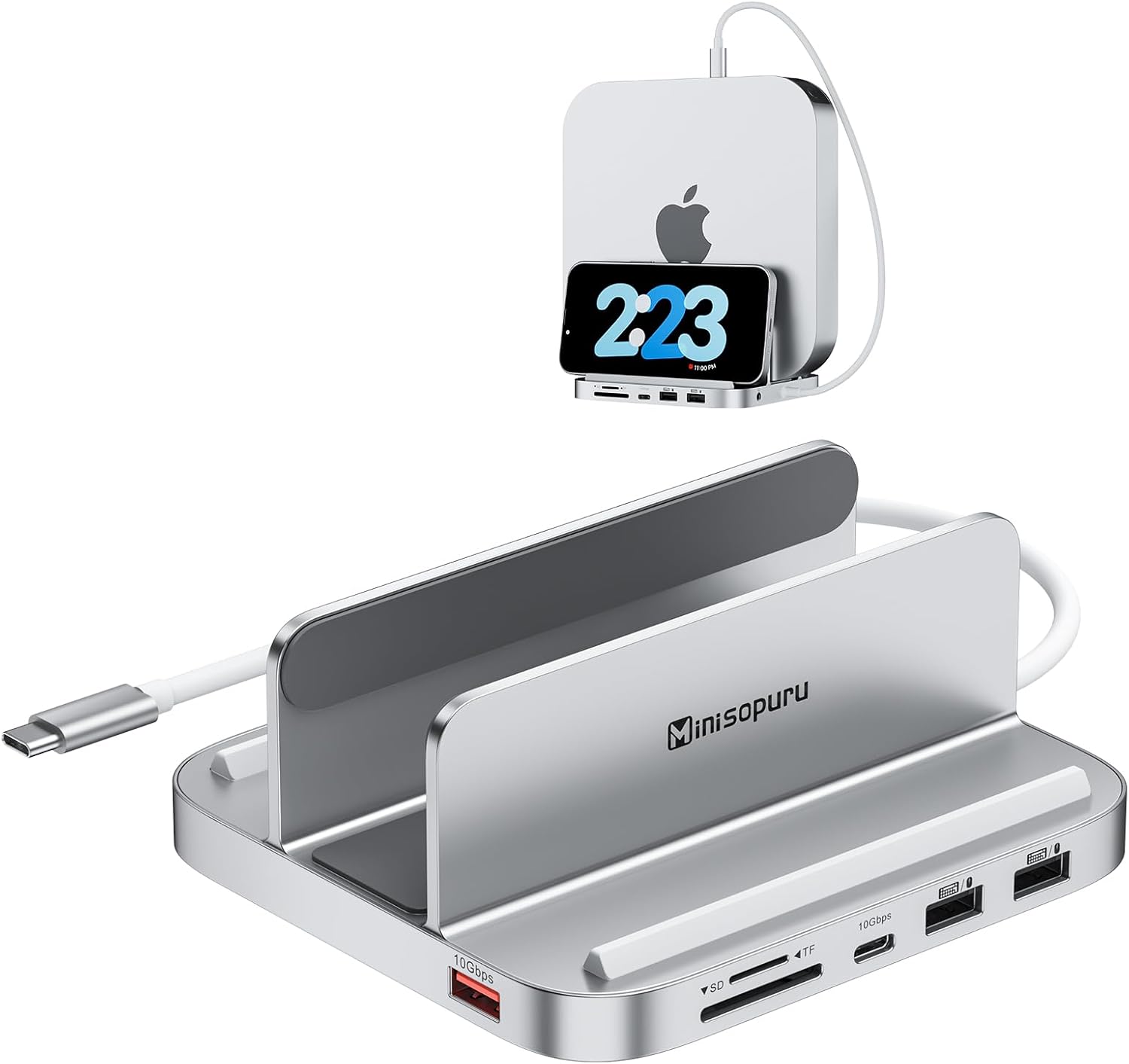 Amazon.com: Minisopuru Mac mini Dock & Stand with M.2 NVMe SSD ...