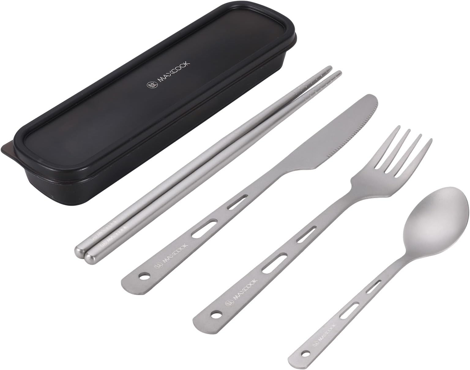 Amazon.com: Zing TTI titanium tableware set, travel tableware with box ...