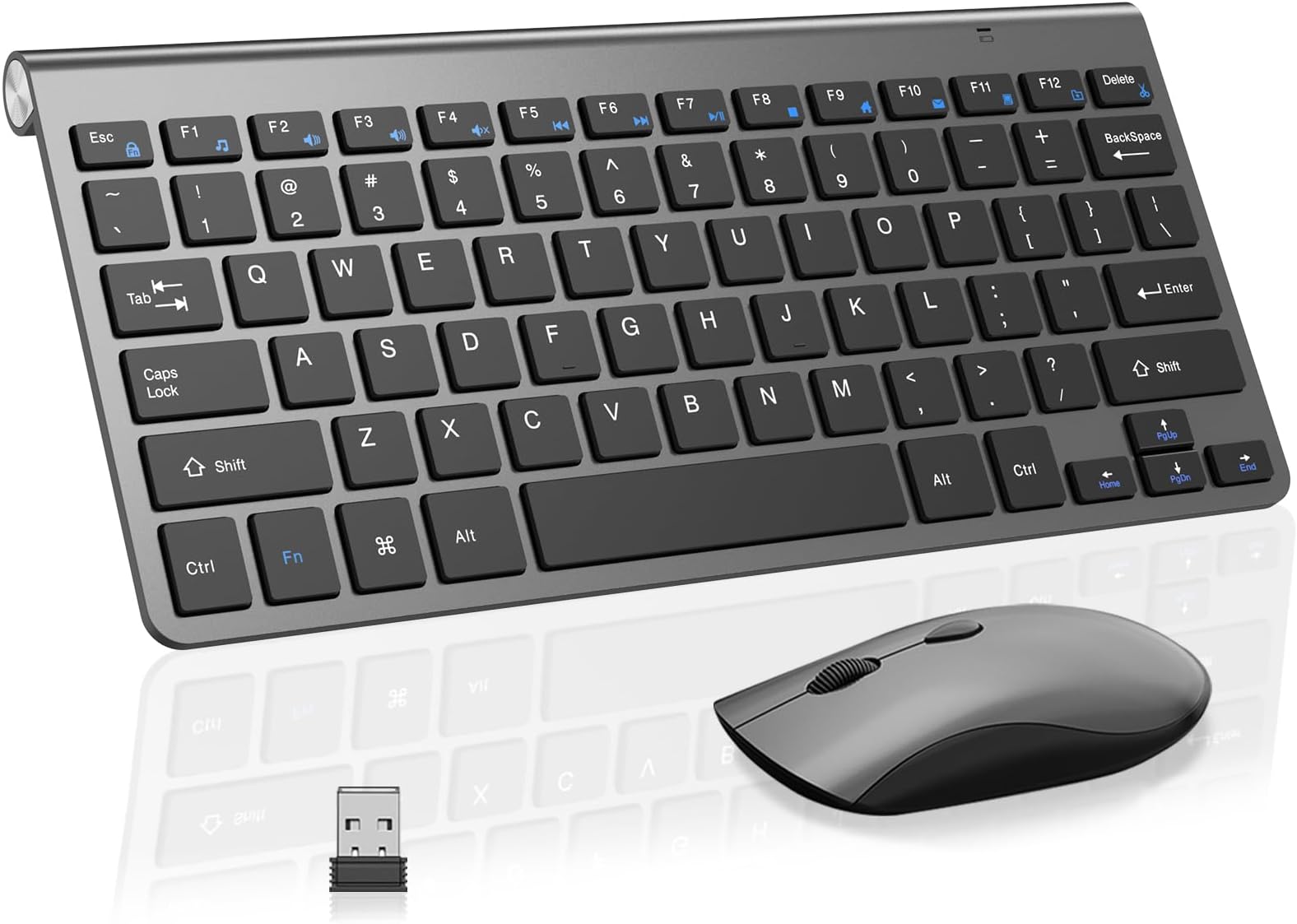 Amazon.com: 2.4G Wireless Keyboard and Mouse Compact Keyboard Mini ...