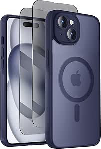 Amazon.com: Symcele Designed for iPhone 15 Case, Compatible with MagSafe, with Privacy Screen ...