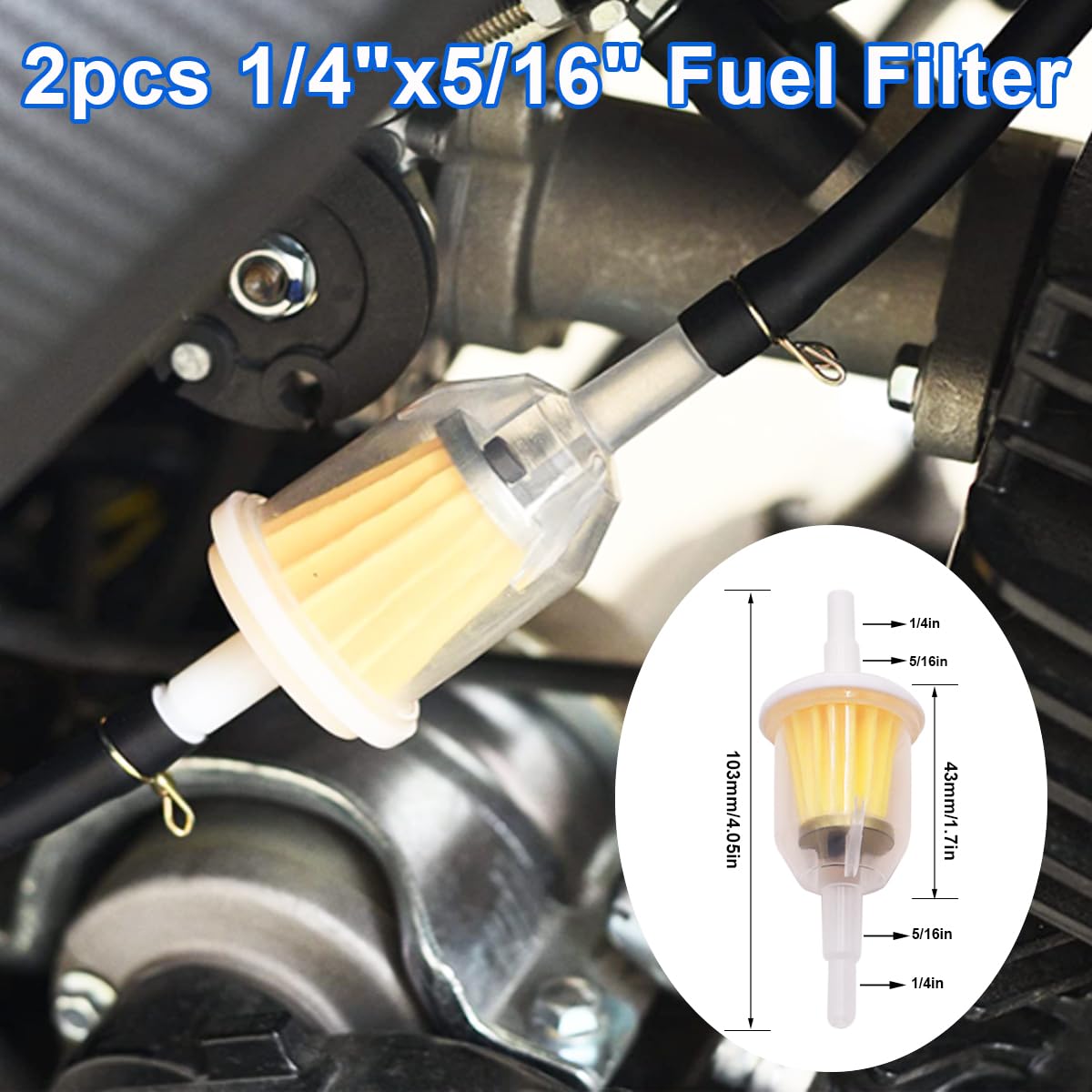 Snapklik.com : Tnisesm 5/16"(8MM) Inch ID Fuel Line Kits, 2 Meter / 6 ...