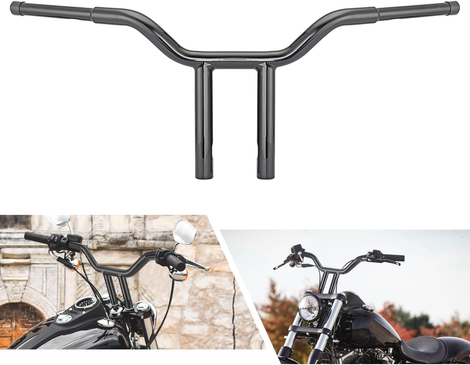 Amazon.com: 8'' Rise 1-/4'' T Bar Handlebar Drag Bar Fit Harley 96-17 ...