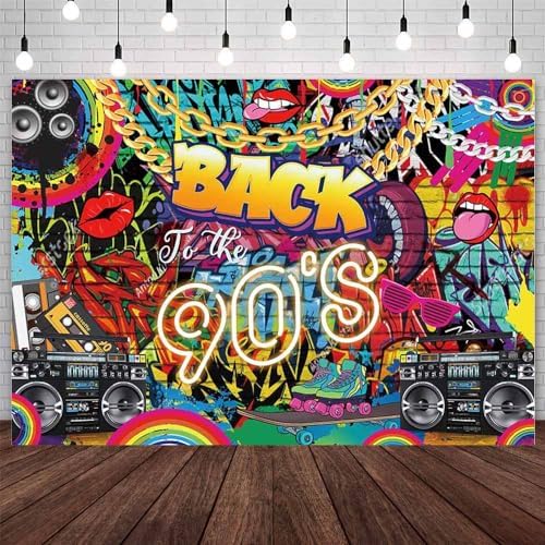 Amazon.com : 90s Backdrop for Photoshoot Hip Hop Graffiti Banner Brick ...