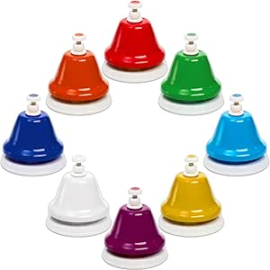 Amazon.com - Noamus 8 Notes Desk Bells, Music Bells Percussion ...