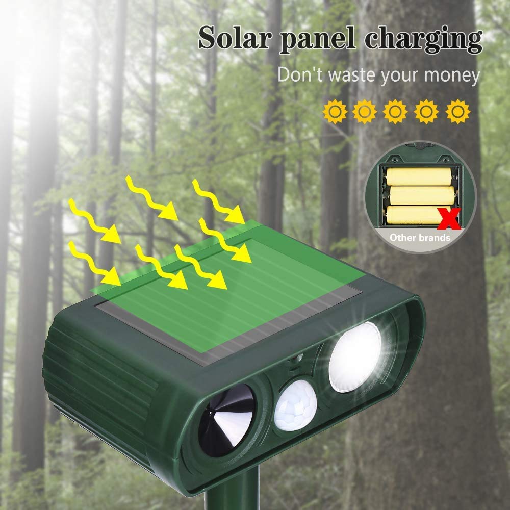 BLAZOR Cat Deterrents for Gardens, Solar Powered Cat Repellent, Highly ...