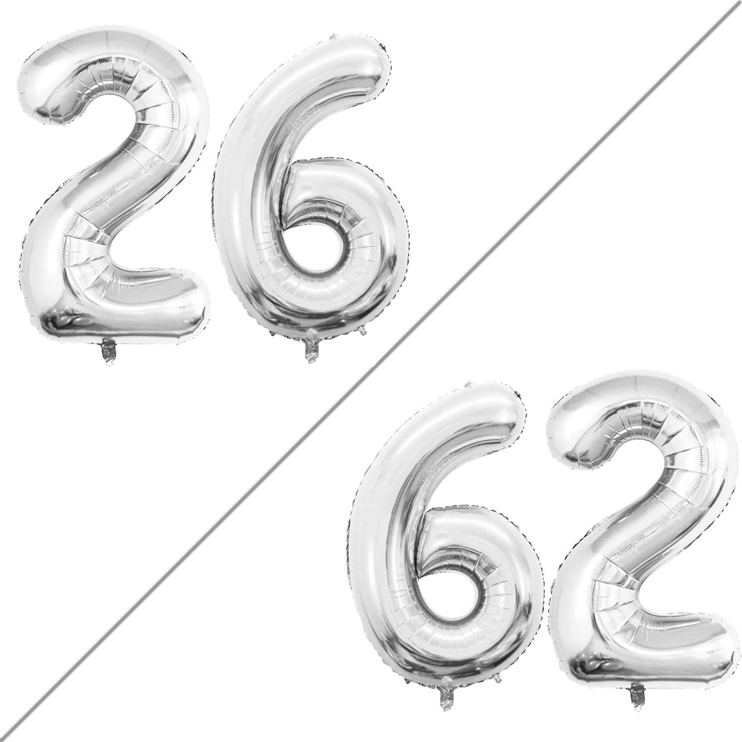 Amazon.com: GOER Number 26 Balloons for 26th Birthday Party Decorations ...