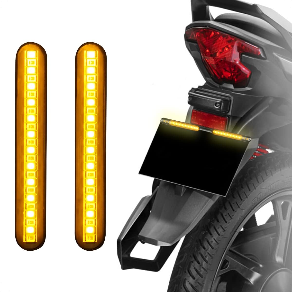 evermotor motorcycle indicators 2 x 12 V 12 LED lights flowing ...