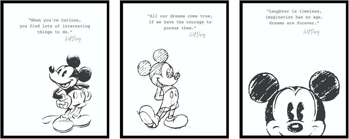 Amazon.com: BigWig Prints Mickey Mouse Wall Decor - Mickey Mouse Wall ...