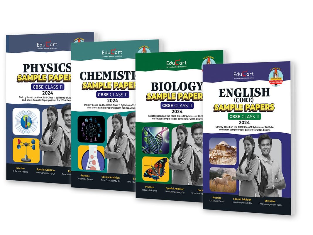 Educart CBSE Class 11 Sample Papers Bundle - Physics, Biology ...