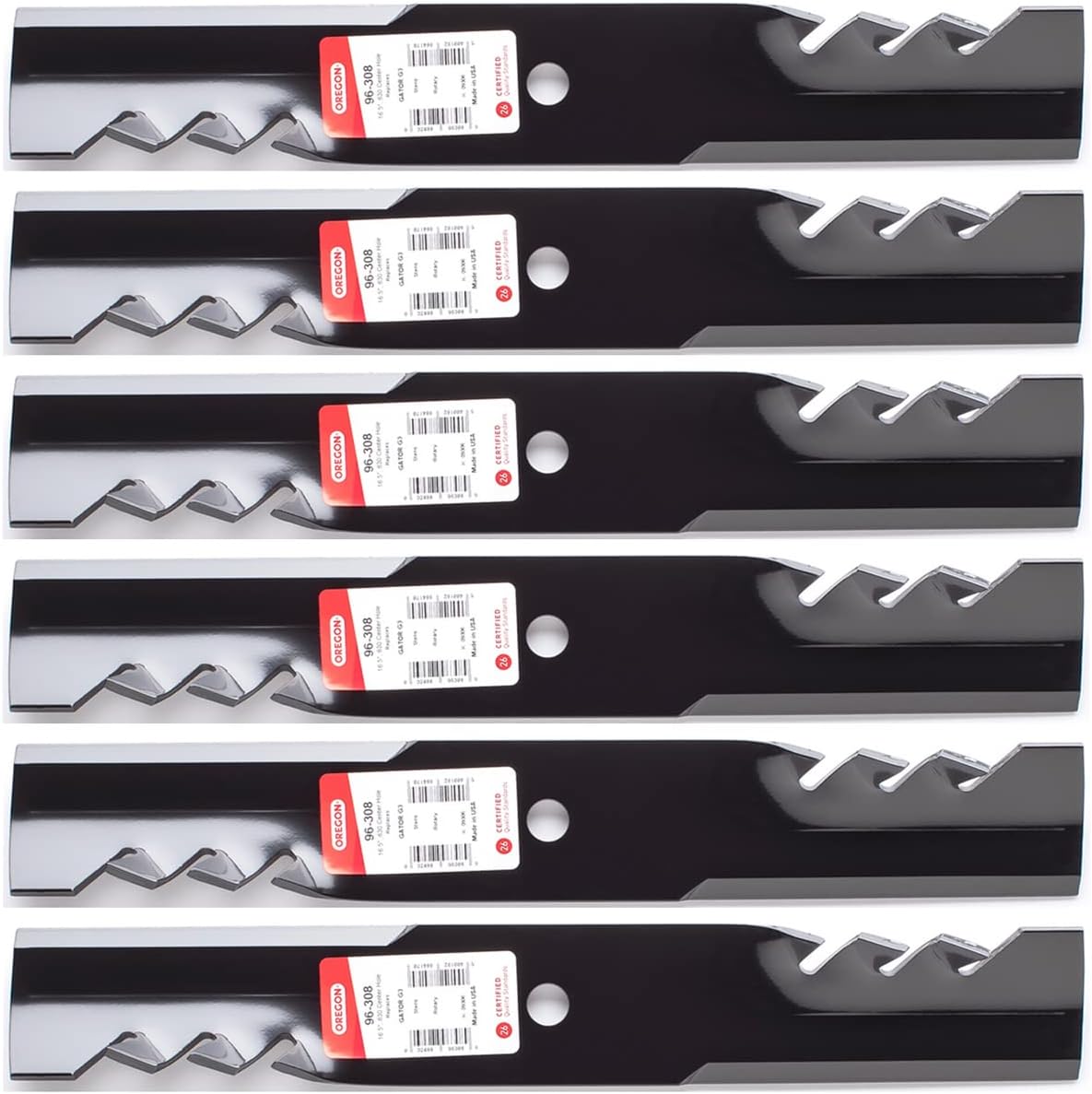 Amazon.com : Oregon 6PK 596-308 G5 Gator Blades for 48" Scag 48110 ...