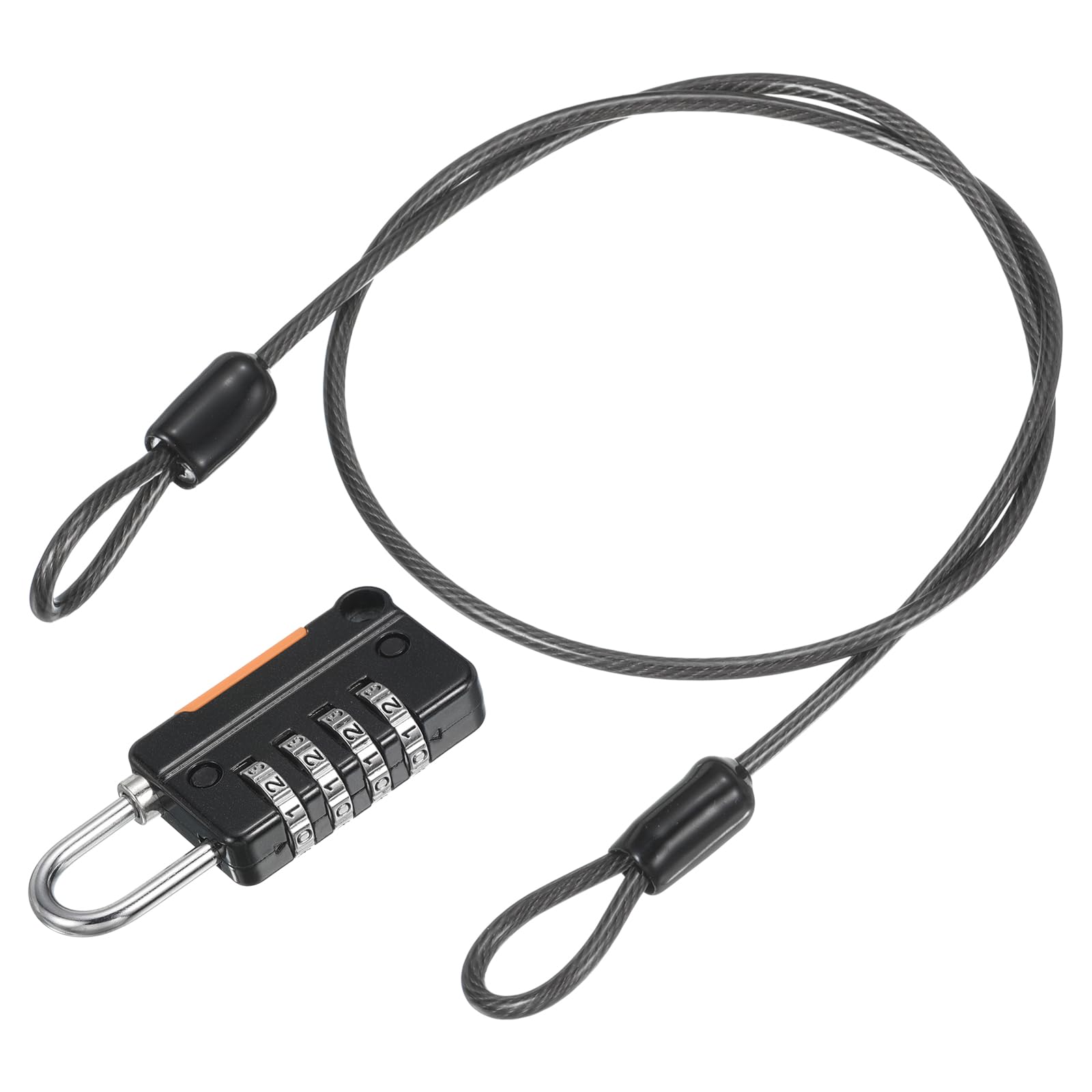 YOKIVE 1 Set 4 Digit Combination Lock with Security Cables, Outdoor ...