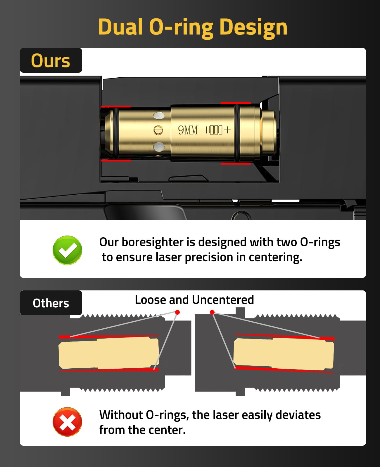 Snapklik.com : CVLIFE Bore Sight Laser 9mm Laser Bore Sighter