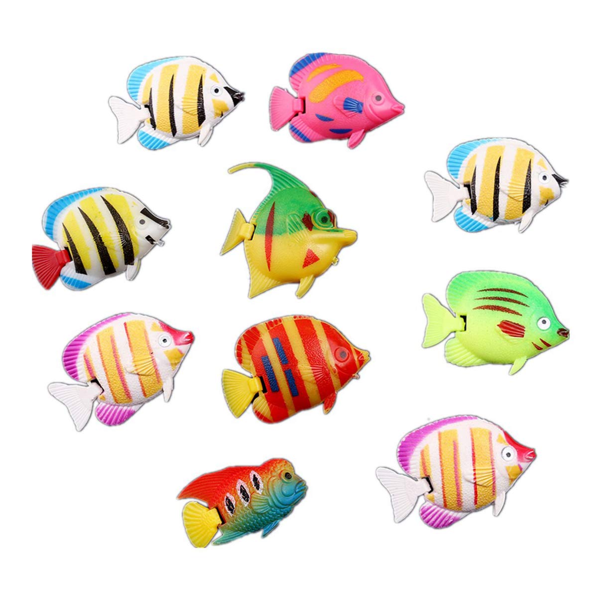 Amazon.com: NUOBESTY 10pcs Plastic Fish Decors Simulation Floating Fish ...