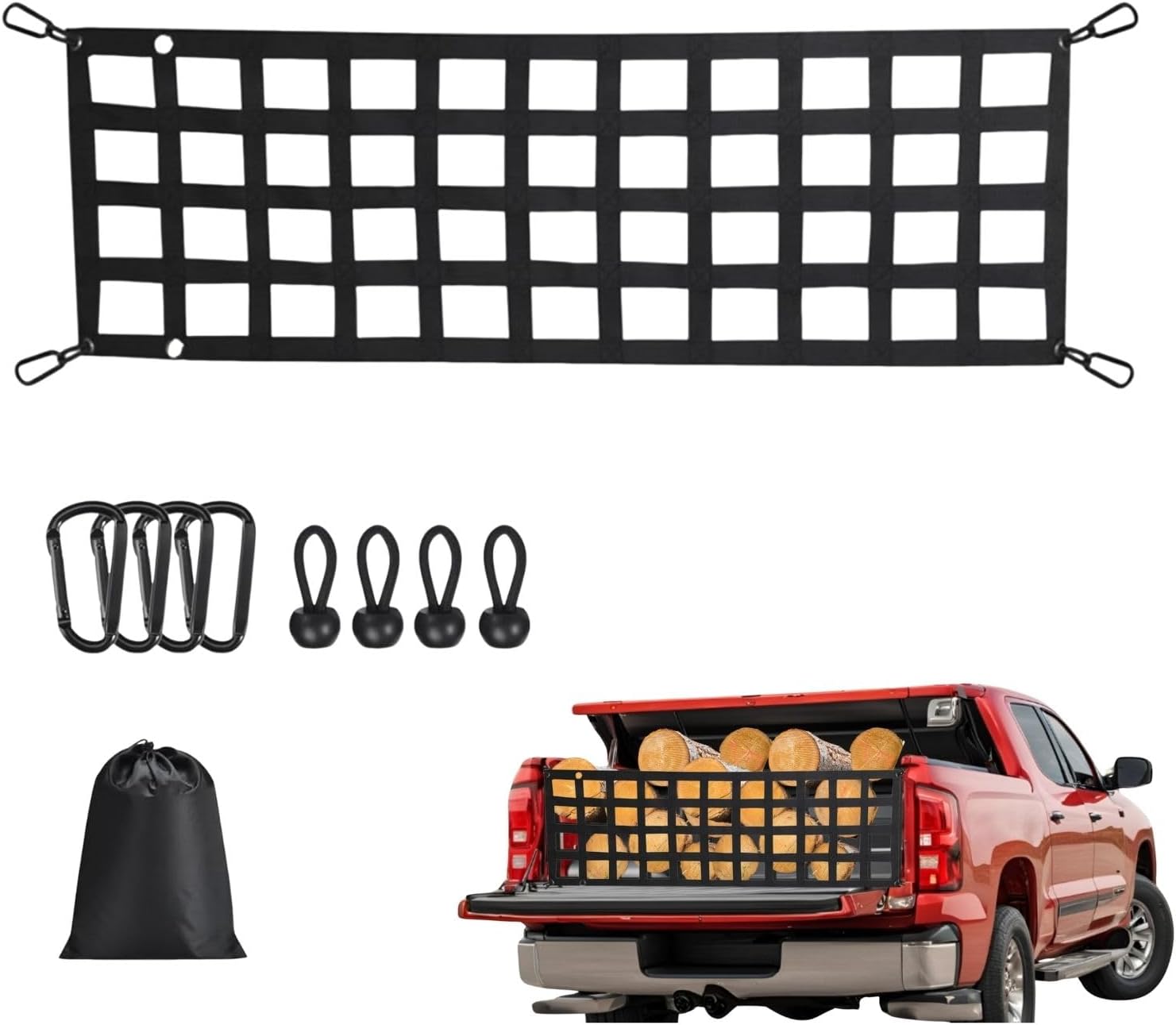 Amazon.com: Generic Heavy Duty Tailgate Net - 60'' x 18'' UV-Resistant ...