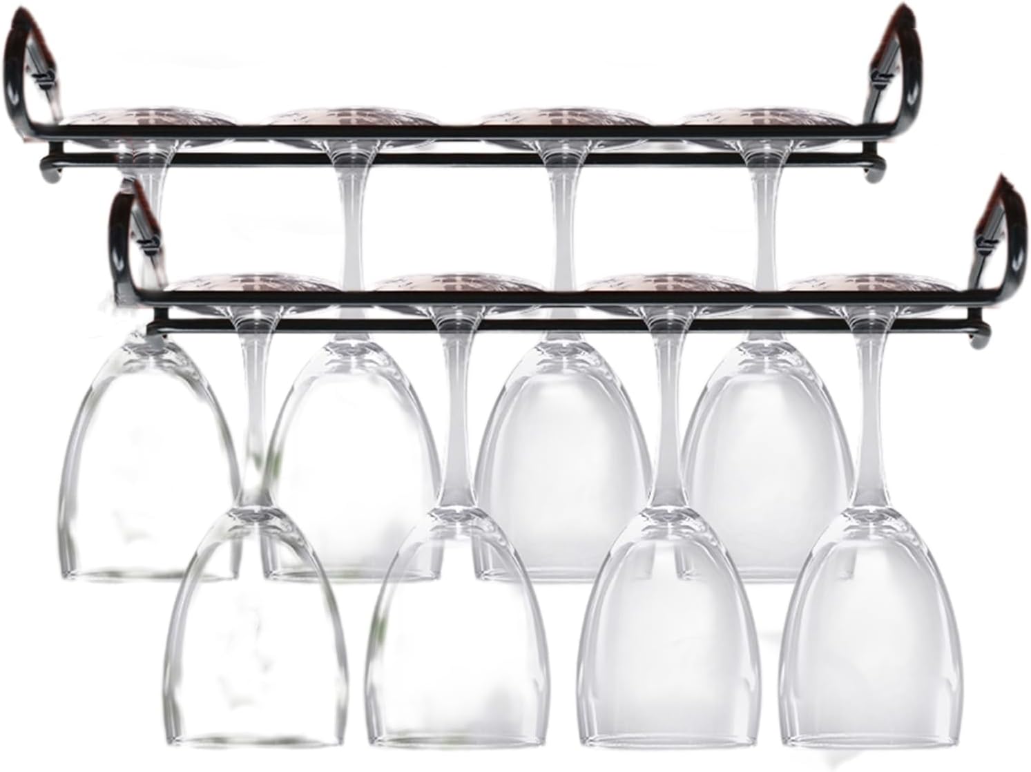Amazon.com: HUAMIAODI 10.23 Inch Iro Wine Glass Rack Under Cabinet ...