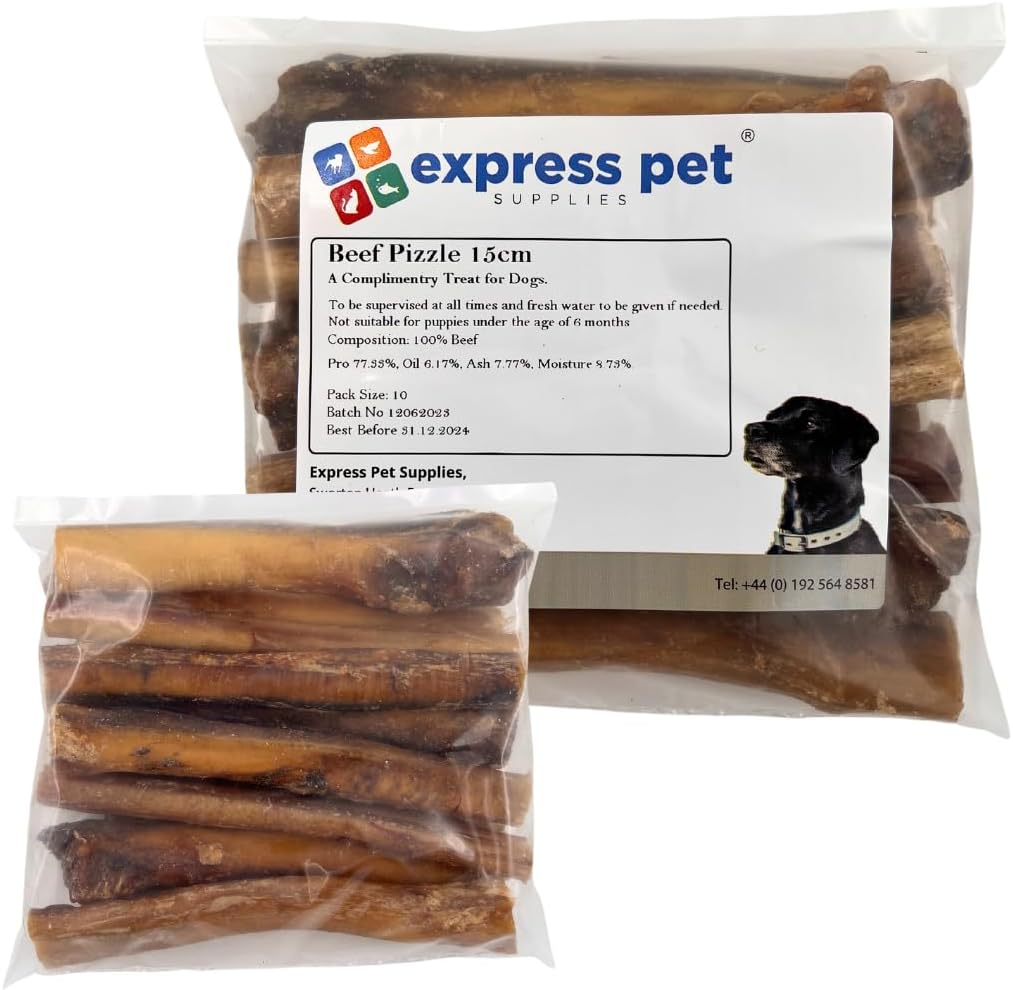 Express Pet Supplies 20 x (Thick) Bulls PIZZLES Pizzle Bully Sticks Dog ...