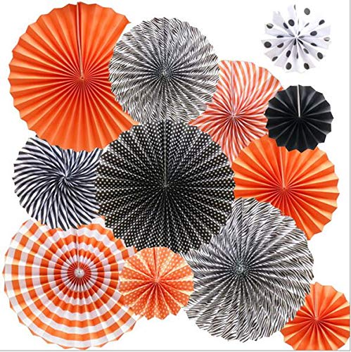 RayLineDo 12 Pcs Multi-Color Paper Hanging Party Fans Tissue Paper ...