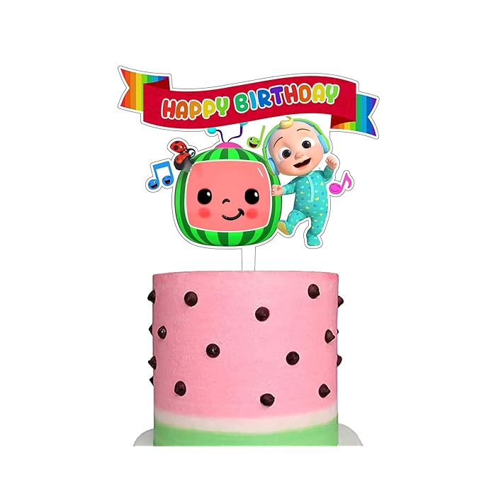 Buy Festiko®Coco- Melon Happy Birthday Cake Topper, Happy Birthday Cake ...